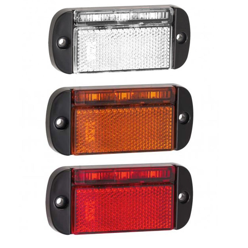 LED Autolamps Marker Lamp with Reflex Reflector (Black Housing ...